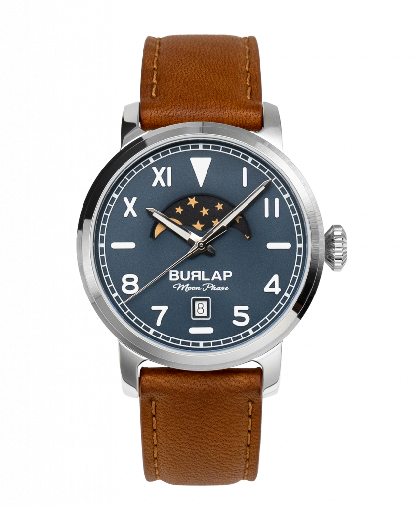 Moon Phase – Navy – Burlap Watches